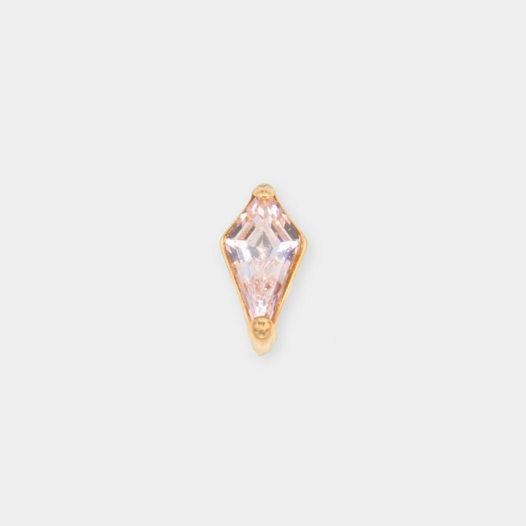 RAPHAËL PINK - Bijoux titane - Obsidian Piercing